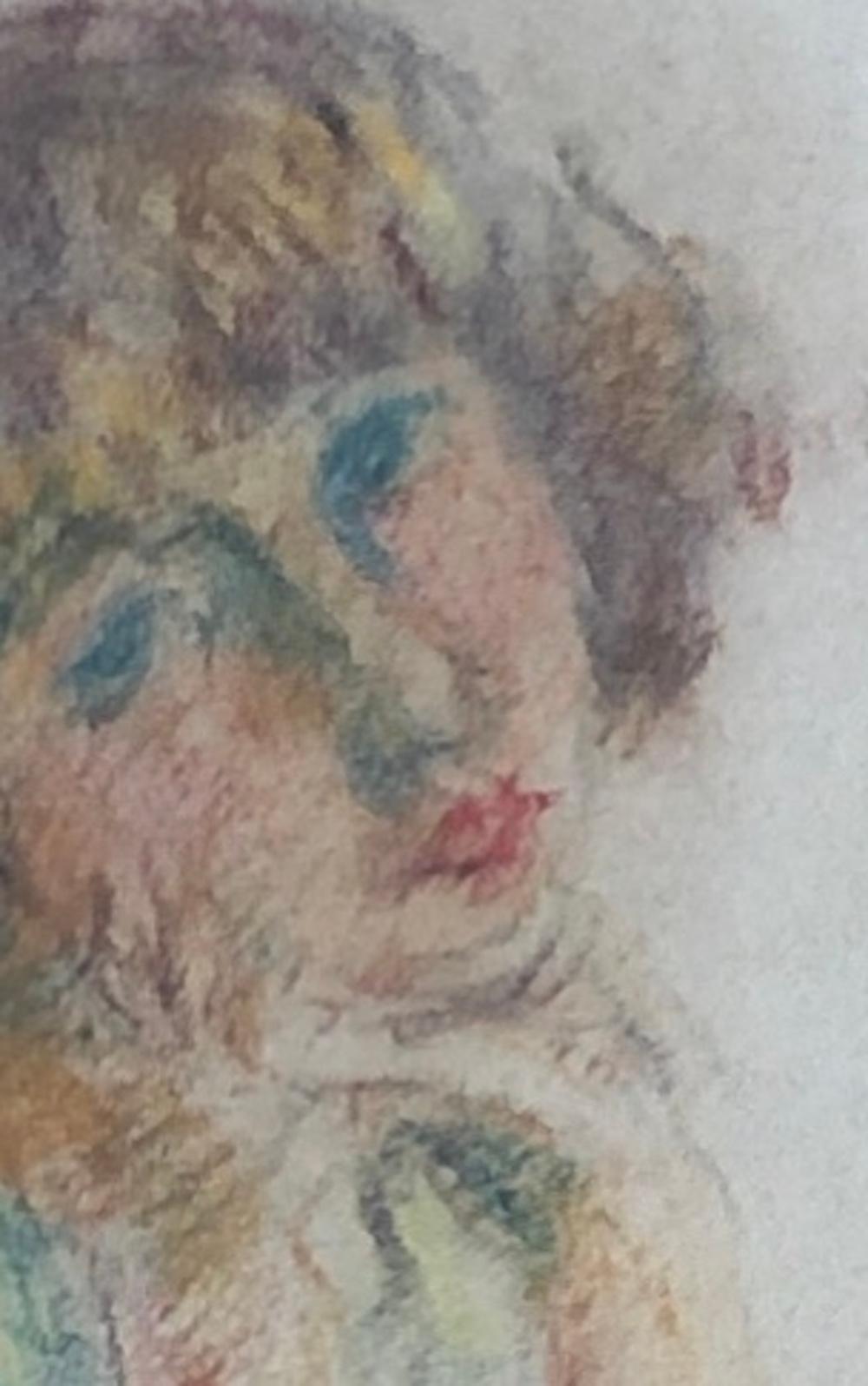 Henri Fehr - Jovencita pensativa en venta en 1stDibs