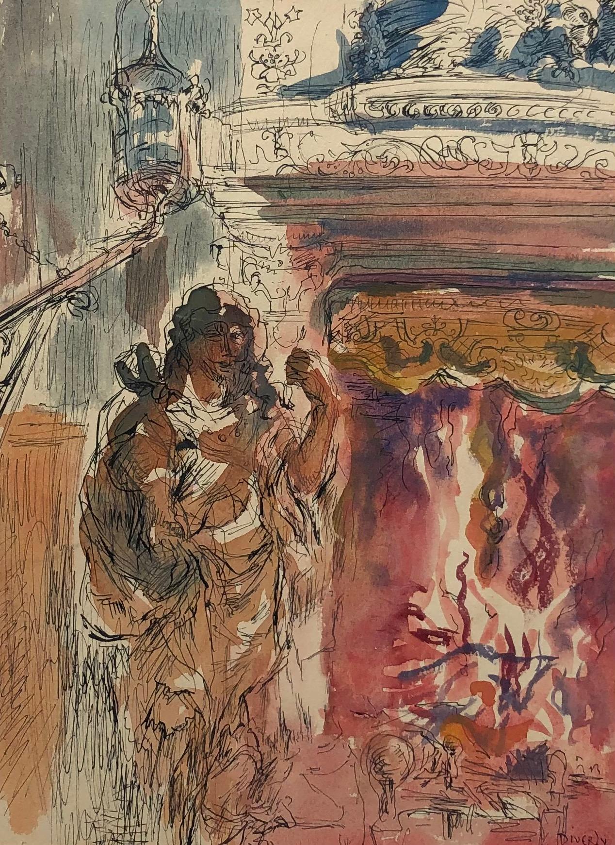 Gladys Gray - Gladys Gray "Stone Quarry" Original Abstract Watercolor c ...