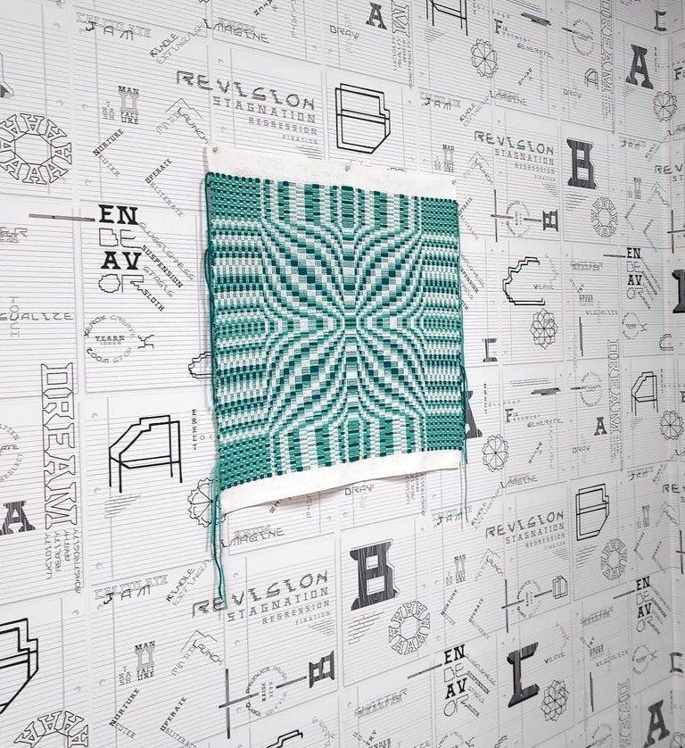 Annette Cords - Textile Unique Wall Graphic Woven Linen Cotton Text For ...