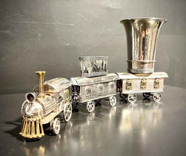 Unknown - Sterling Silver Judaica Israeli Maker Havdala Train For Sale ...