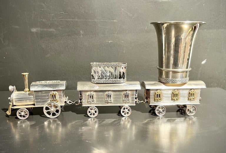 Unknown - Sterling Silver Judaica Israeli Maker Havdala Train For Sale ...