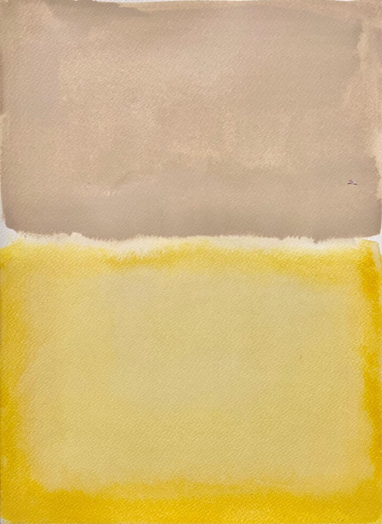 Bridgette Duran - Yellow Color Field Geometric Work on Paper For Sale ...