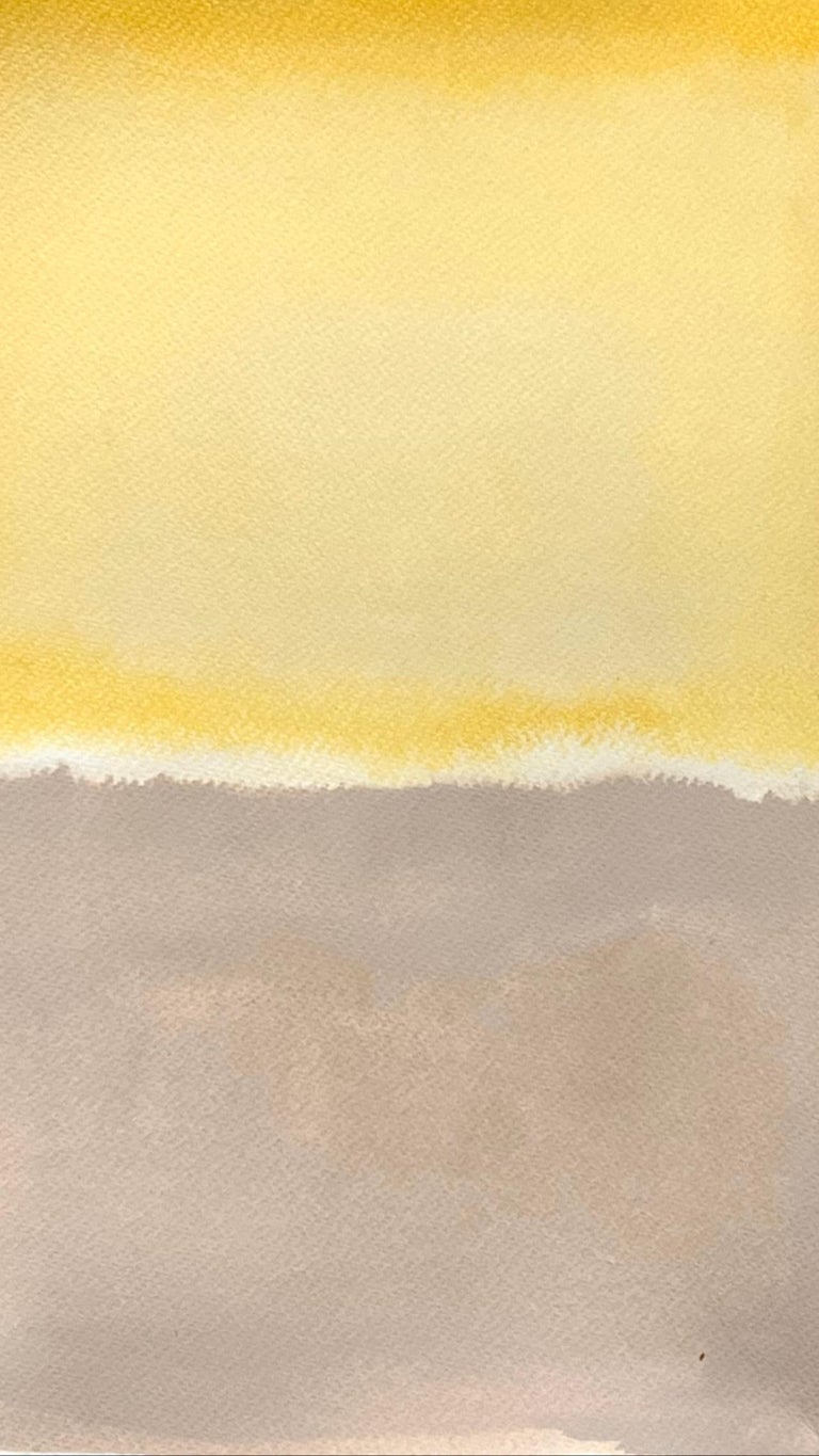 Bridgette Duran - Yellow Color Field Geometric Work on Paper For Sale ...