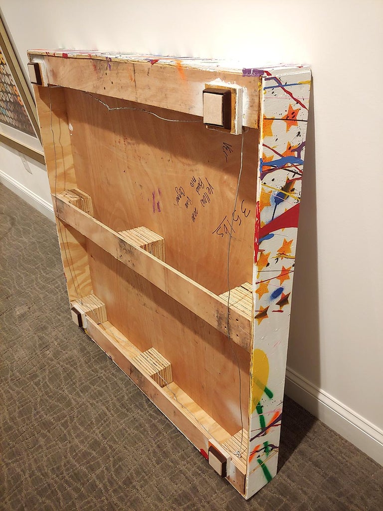 Vince Coyner - "Yellow Band Aid" 2020 , Acrylic and spray paint on wood ...