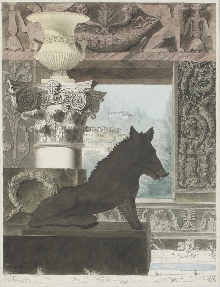 Charles Percier - ÉLÉMENTS D'ARCHITECTURE, AVEC LE SANGLIER BORGHÈSE En ...