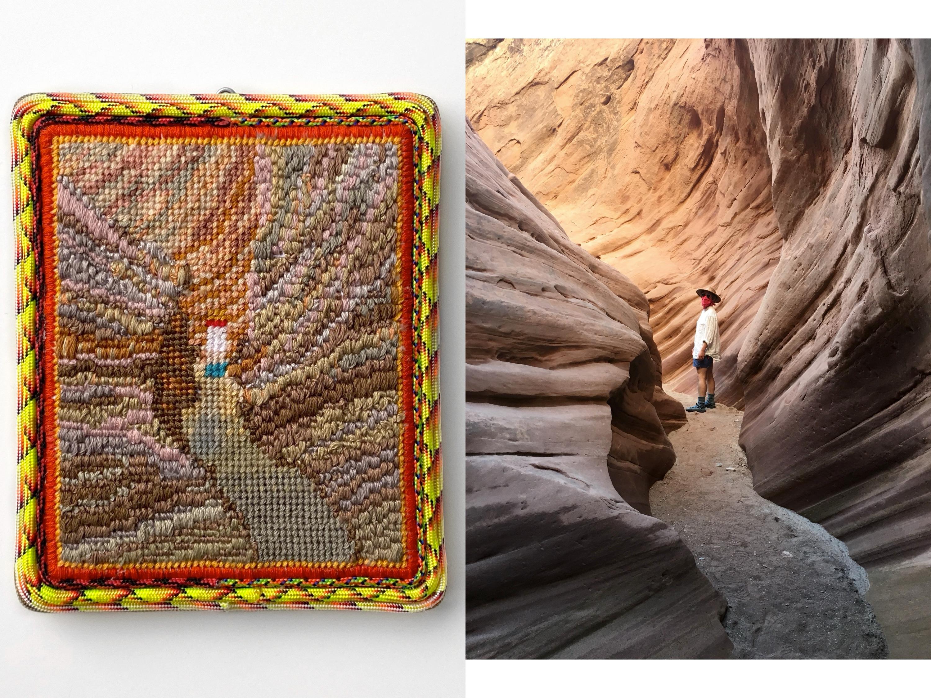 Becca Van K - 'Canyon Flo (Utah)', Embroidery, fabric, textile ...