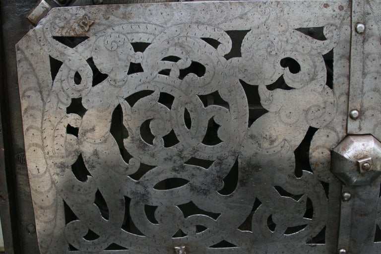 Unknown - Large Iron Armada Chest, 17th Century Strong Box For Sale at ...