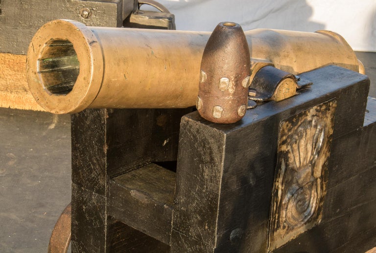 La Hitte - Pair of Historic Egyptian Islamic Bronze Cannons, La Hitte ...