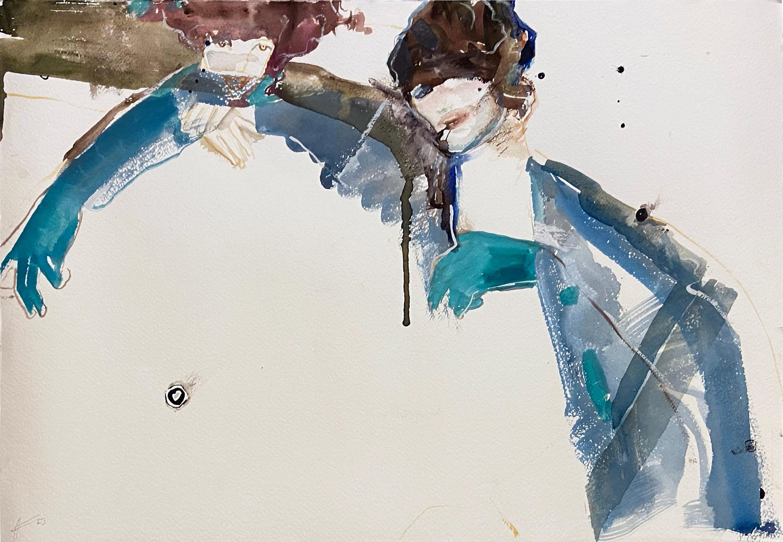 Maurycy Trebacz - Old Jewish Shtetl Rabbi Charcoal Judaica Drawing ...