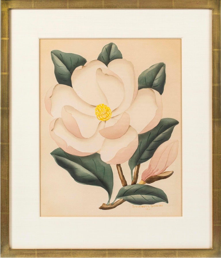 Shirrell Graves - Magnolia, Aquarelle à fleurs de Shirrell Graves ...