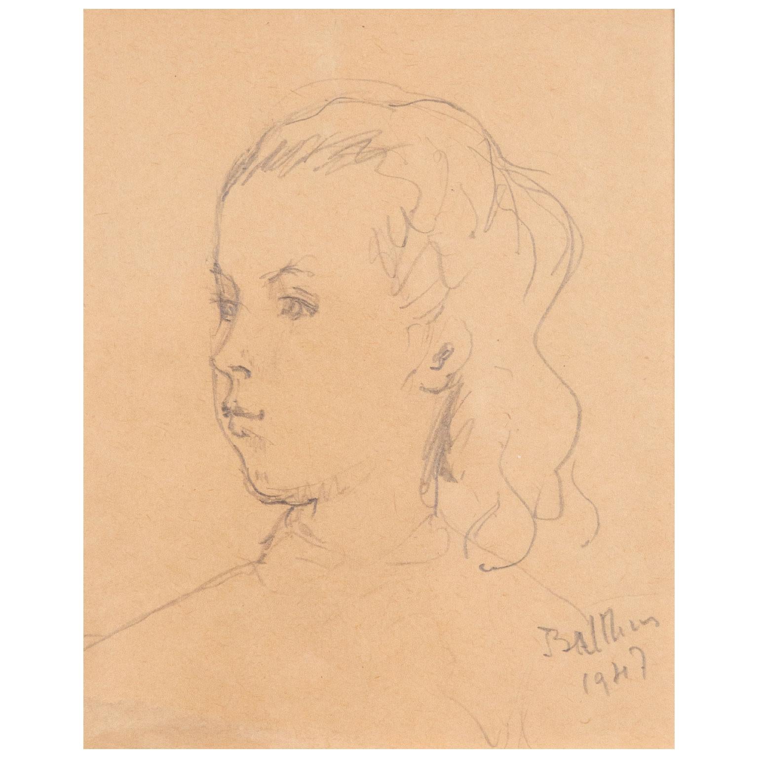 Balthus (Balthasar Klossowski de Rola) - Portrait de Laurence Reverdin ...