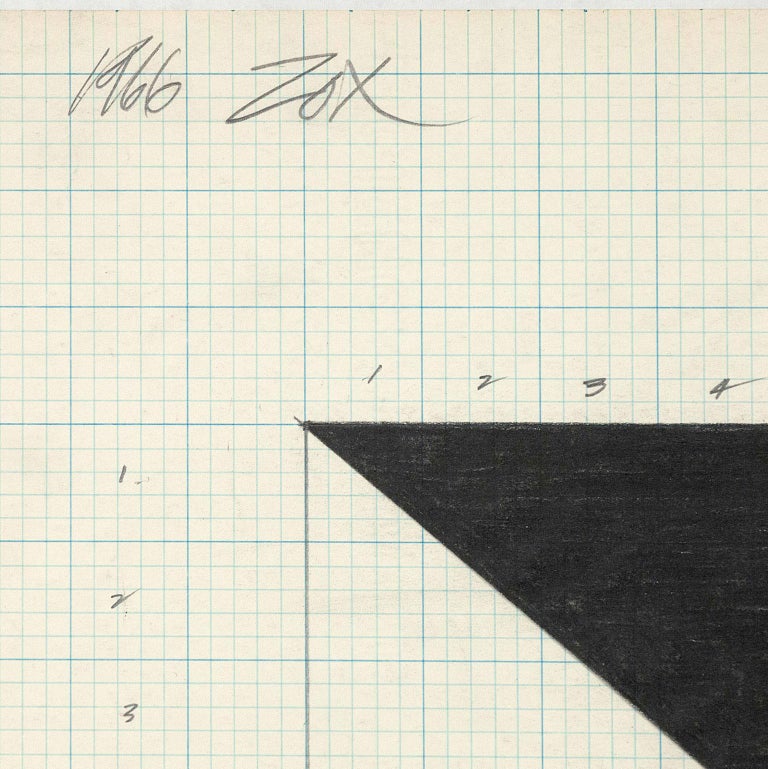 Larry Zox - Larry Zox "Untitled (Push)" Drawing For Sale at 1stdibs