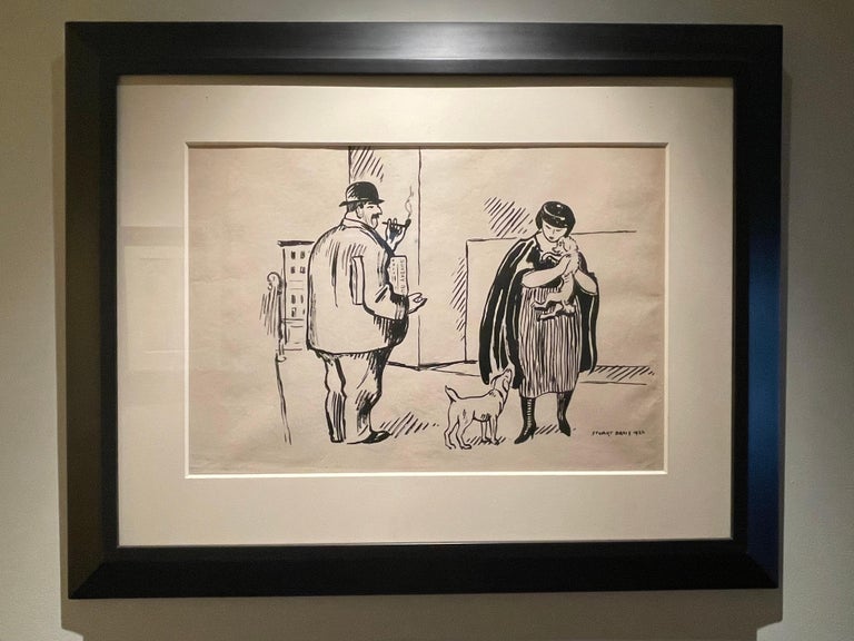 Stuart Davis - Stuart David Ink on Paper Drawing Titled "Don’t Be ...