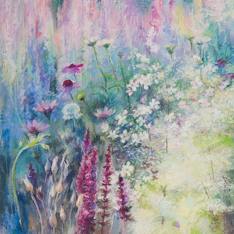Anna Valshchikova - April Violet, soft pastel drawing For Sale at 1stDibs