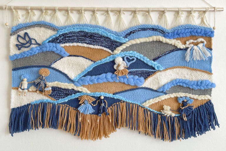 Alena Po - Wall Tapestry Textile Art "Pure Joy" For Sale at 1stDibs