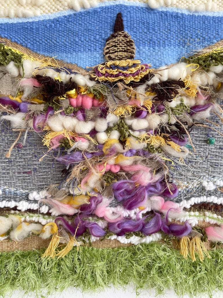 Alena Po - Wall Tapestry Textile Art "Bird of Peace" For Sale at 1stDibs