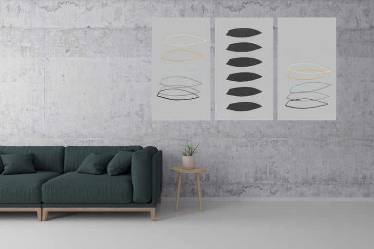 Amanda Andersen - Gore Pattern I - Oil Pastel on Paper, outlines ...