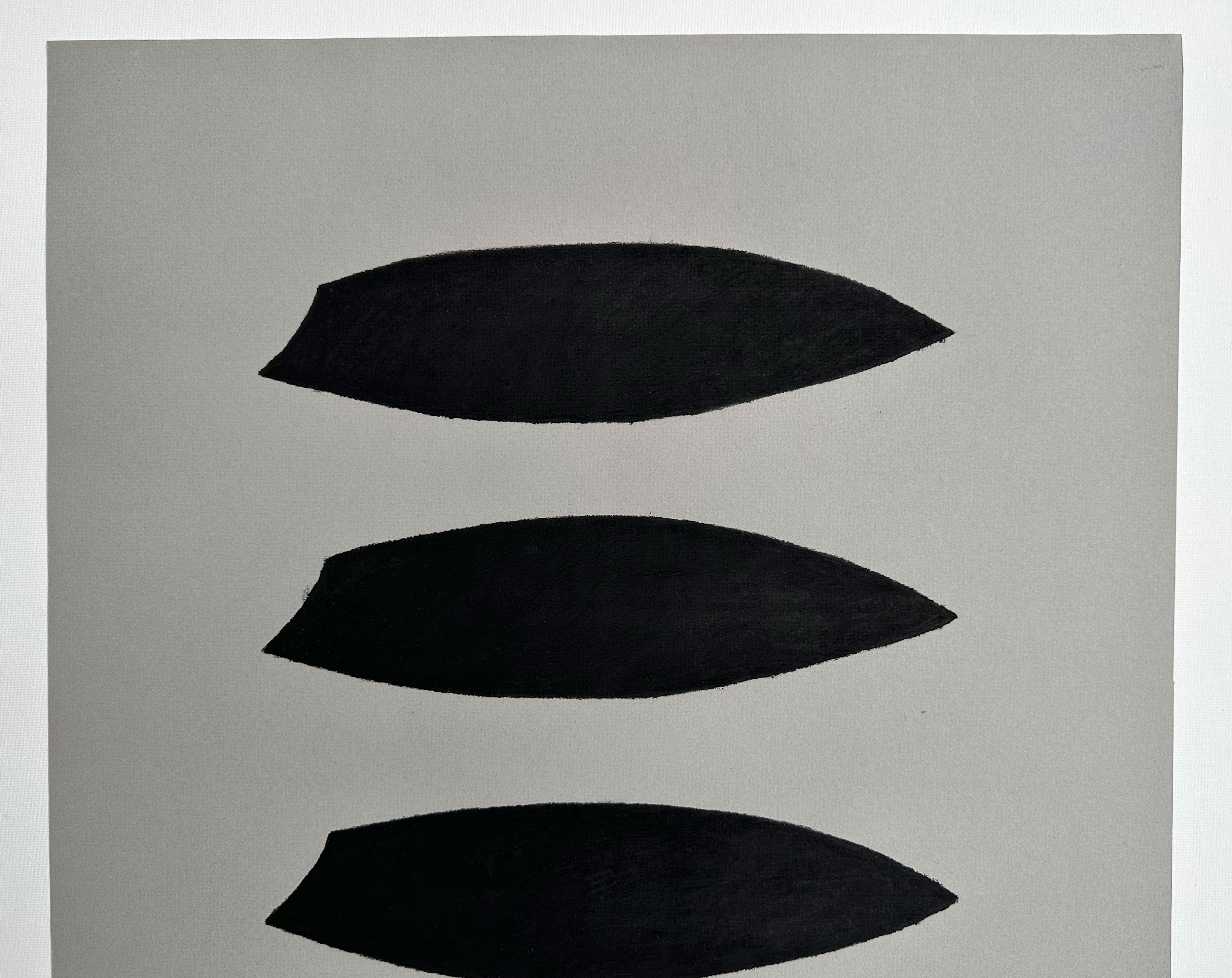 Amanda Andersen - Dibujo minimalista oscuro Pastel al óleo sobre papel ...