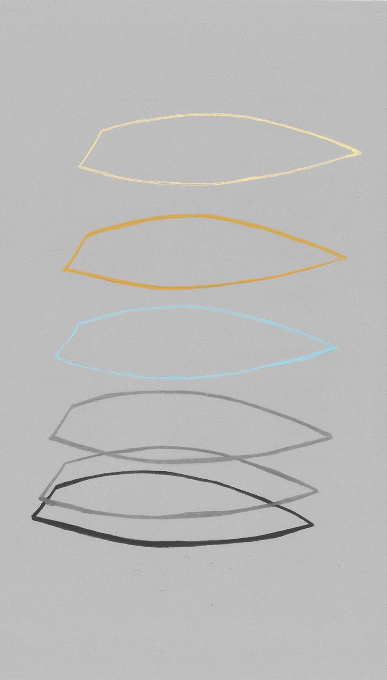 Amanda Andersen - "Gore Pattern III" Oil Pastel on Paper, outlines ...