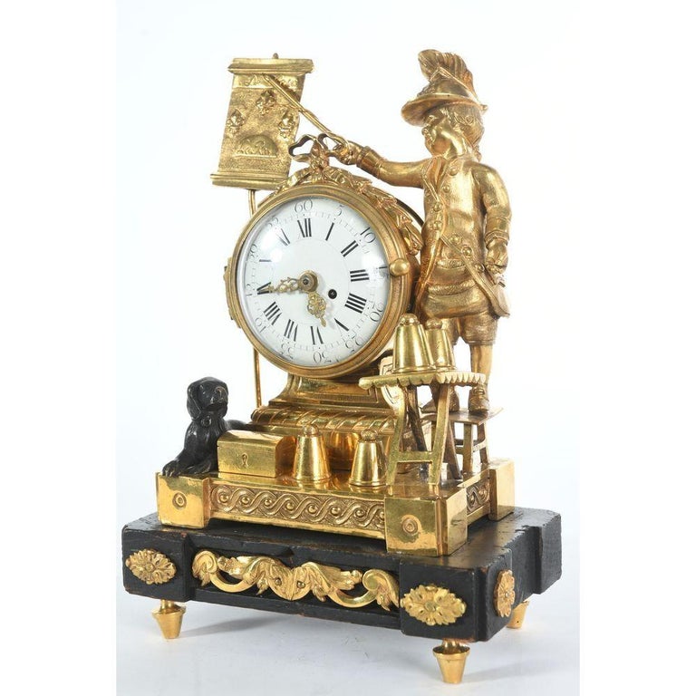 Unknown - Louis XVI clock known as the Magician clock For Sale at 1stDibs