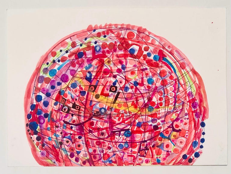 Nina Bovasso - Red Dome Small Mound on Paper For Sale at 1stDibs