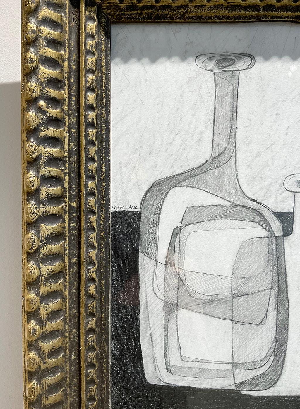 David Dew Bruner - Four Bottles: Abstract Cubist Style Morandi Bottle ...