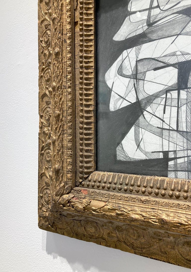 David Dew Bruner - Infanta I: Figurative Cubist Abstract Graphite ...