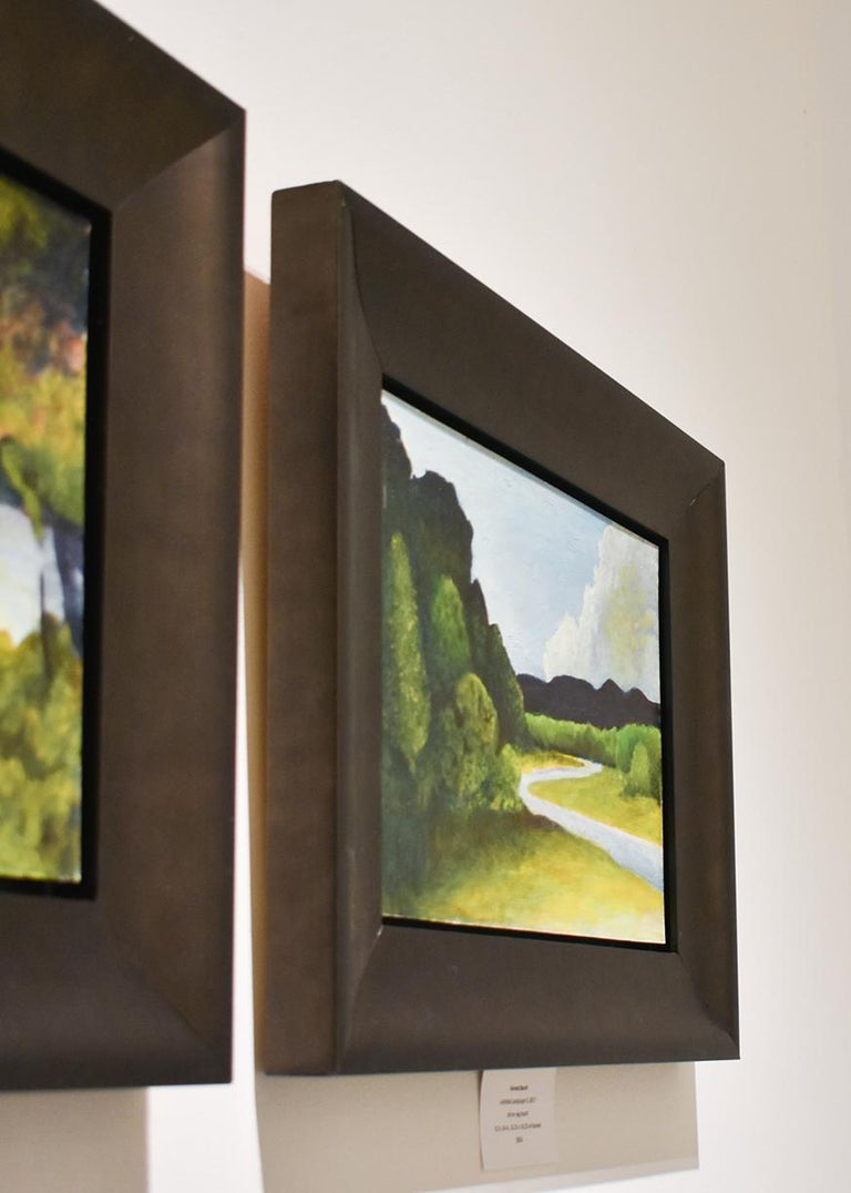 Forrest Burch - Untitled 9 (Framed Landscape Painting of a Green ...