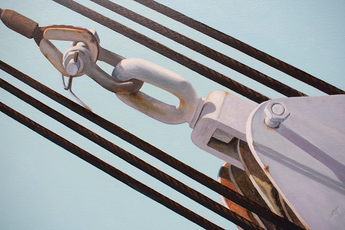 Joseph E. Richards - Cargo Boom: Large Photo-Realist Nautical Painting ...