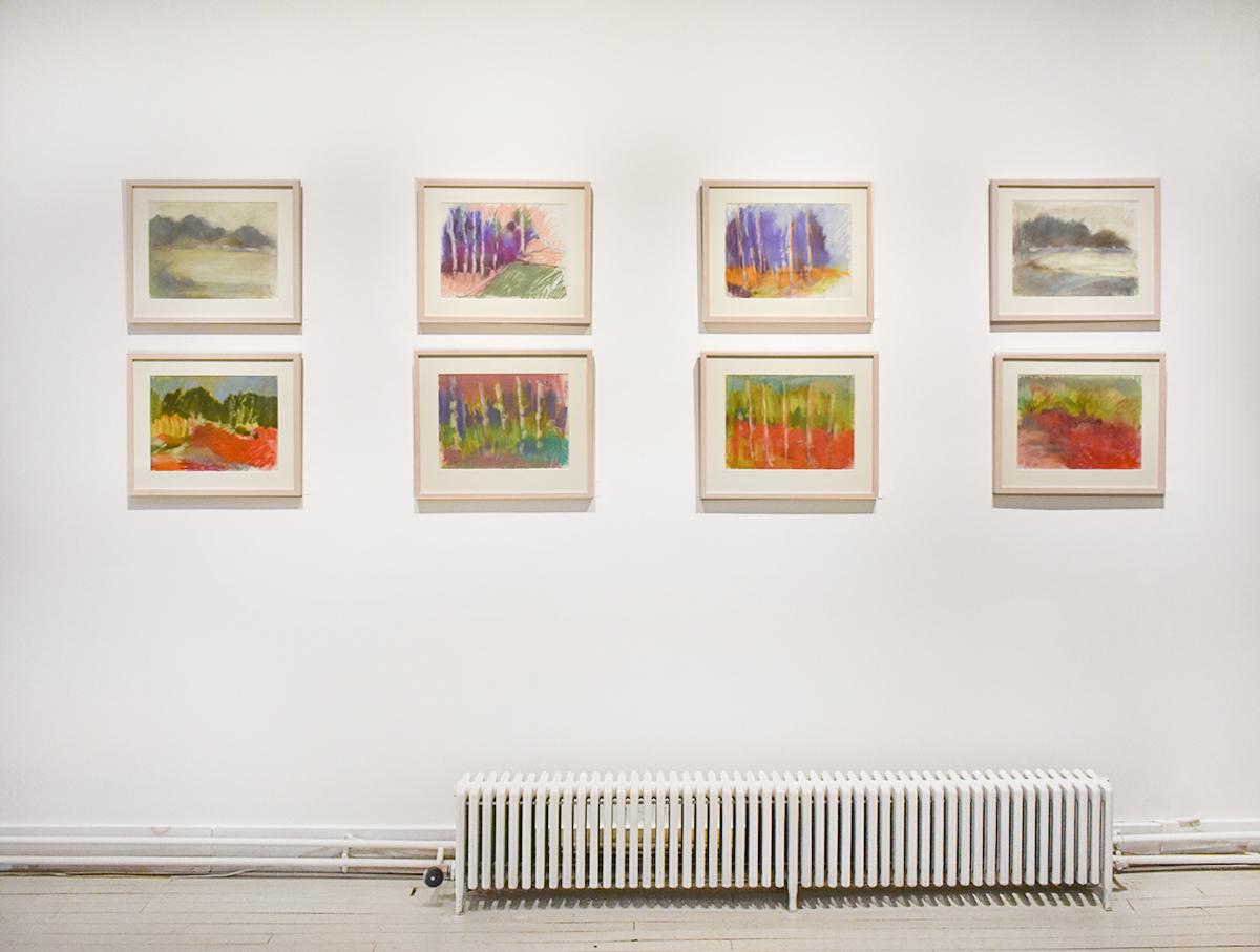 Nancy Rutter - Silvery Dreams II: Abstract Landscape Pastel Drawing in ...