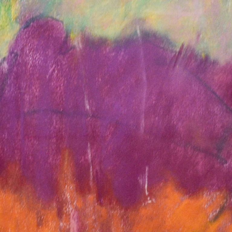Nancy Rutter - Orange Flash: Abstract Landscape Pastel of Magenta ...