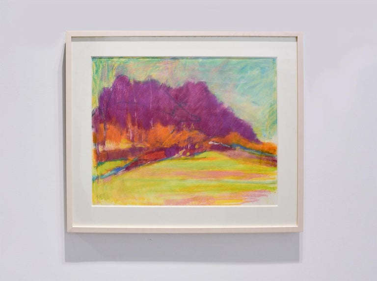 Nancy Rutter - Orange Flash: Abstract Landscape Pastel of Magenta ...