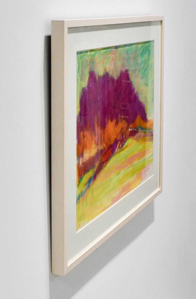 Nancy Rutter - Orange Flash: Abstract Landscape Pastel of Magenta ...