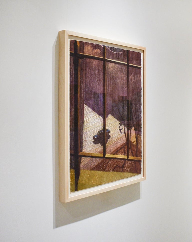 William Clutz - Looking Down Morning Side (Framed Colorful Pastel of ...