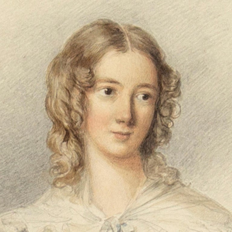 William Moore - William Moore, Portrait Of A Lady, Watercolour For Sale ...