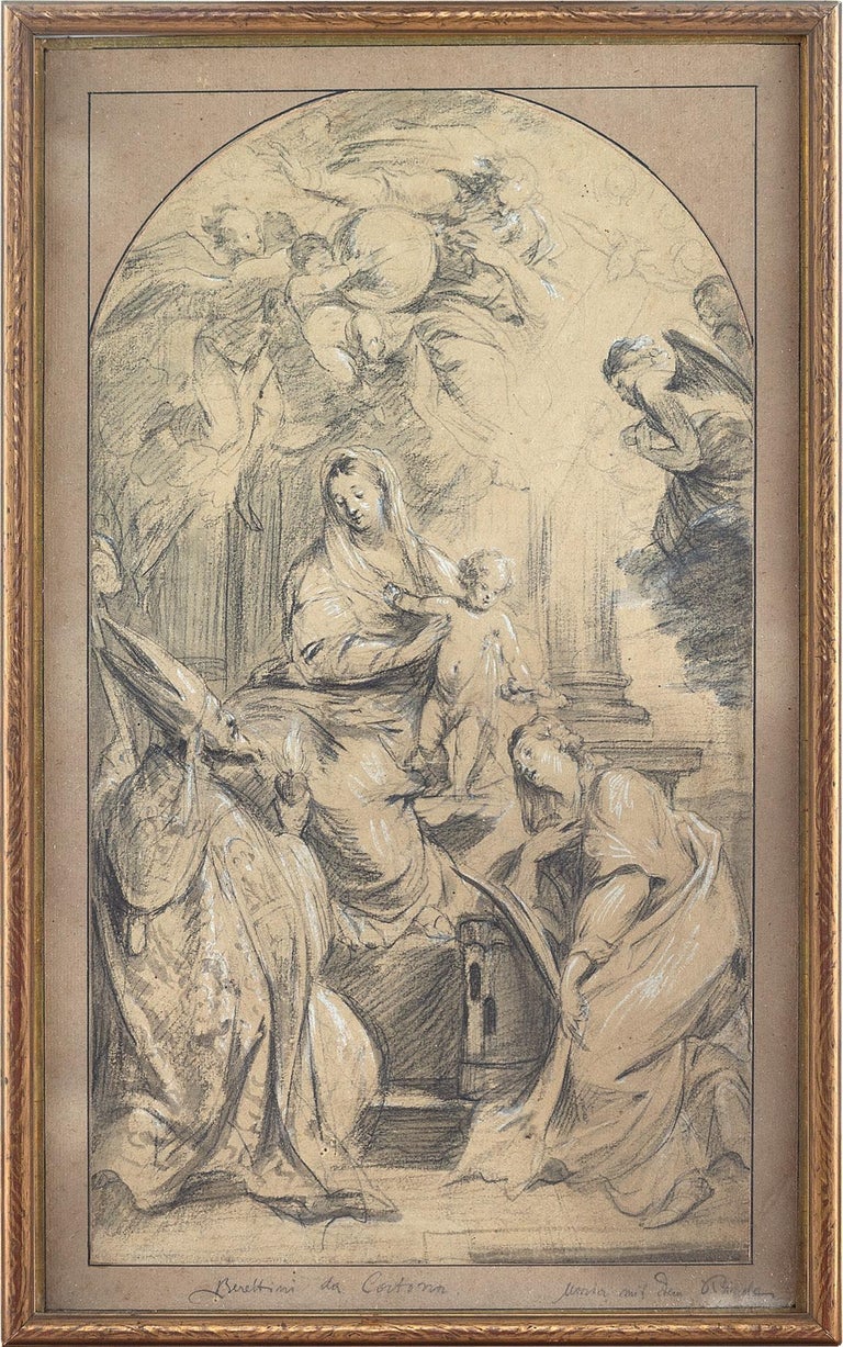 Pietro Da Cortona (After), 18th-Century, Madonna and Child With Saint ...