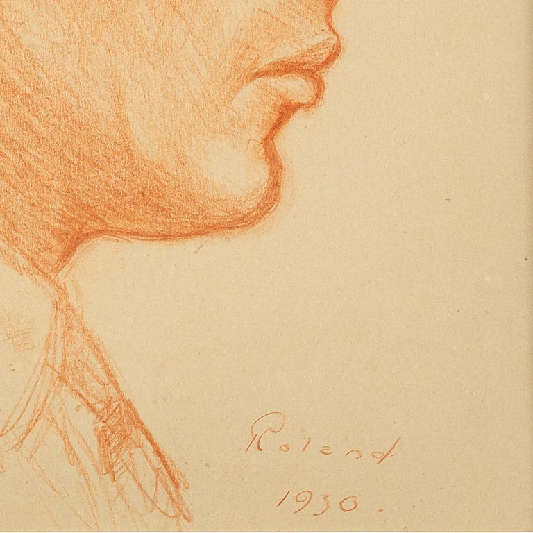 Roland Svensson - Roland Svensson, Portrait Study Of A Man, Drawing For ...