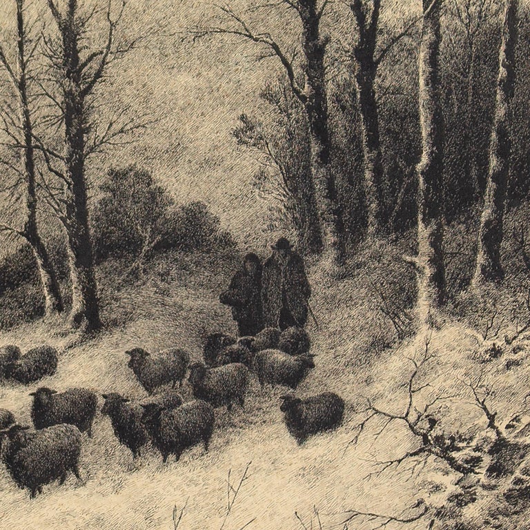Joseph Farquharson (Circle), The Flock, Drawing For Sale at 1stDibs