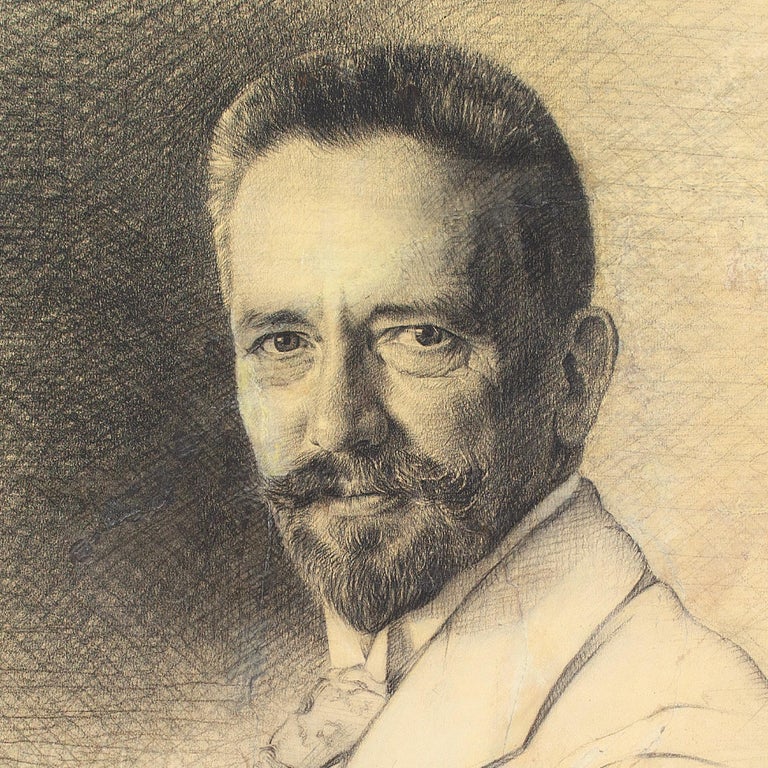 H Schmandt - H Schmandt Self-Portrait, Drawing For Sale at 1stDibs