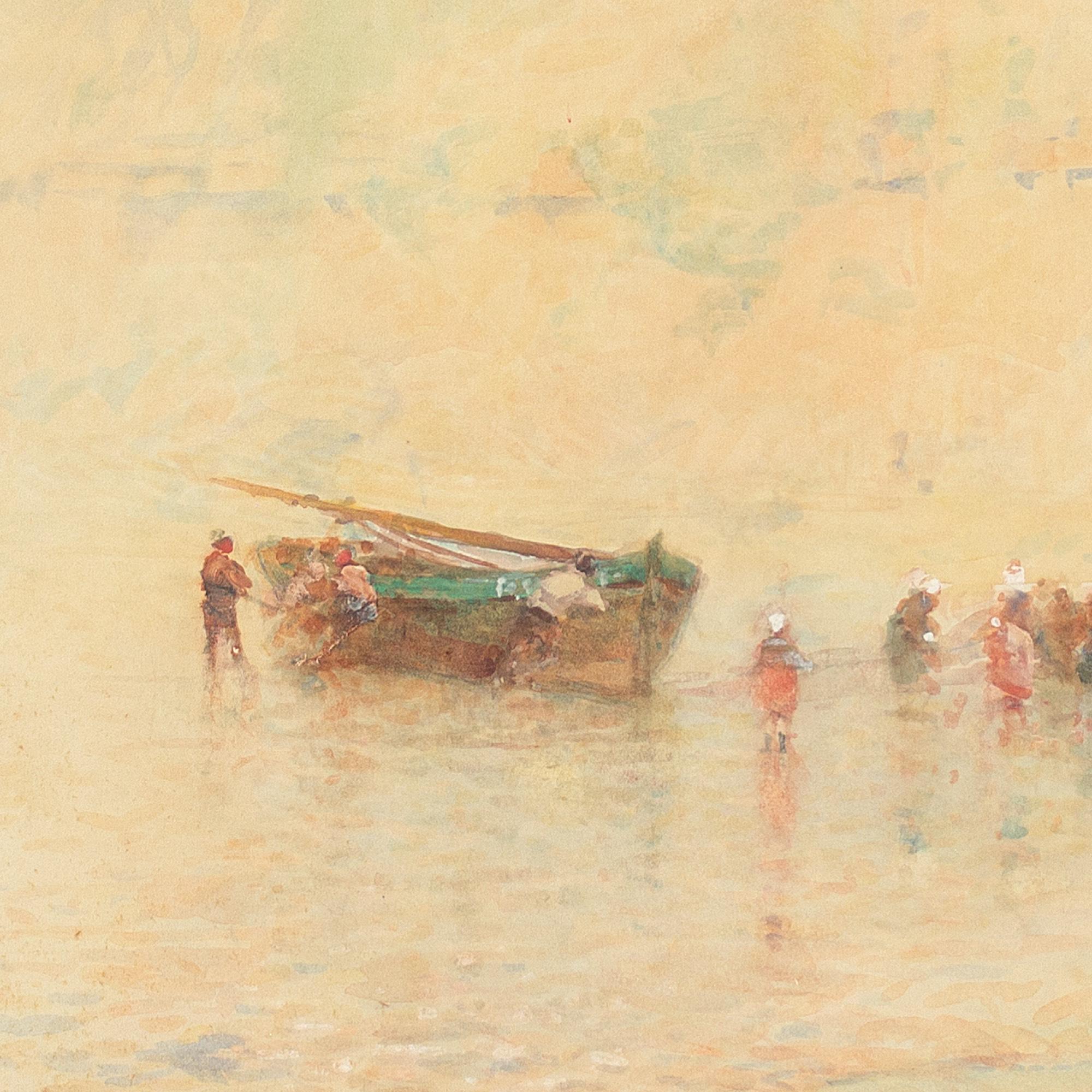 Hector Caffieri - Hector Caffieri RBA RI ROI, Boulogne With Fisherfolk ...