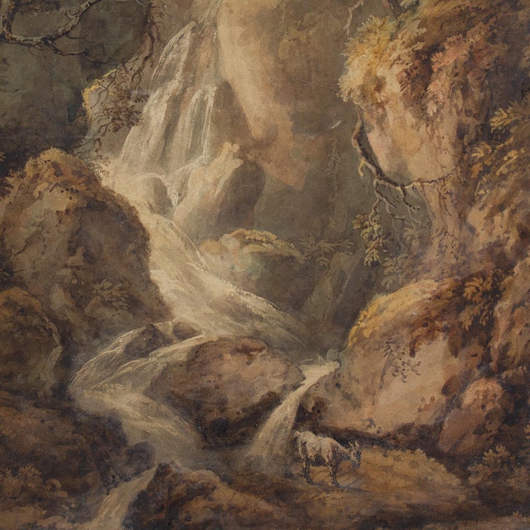 Benjamin Barker of Bath (Attributed), A Goat By A Waterfall For Sale at 1stDibs