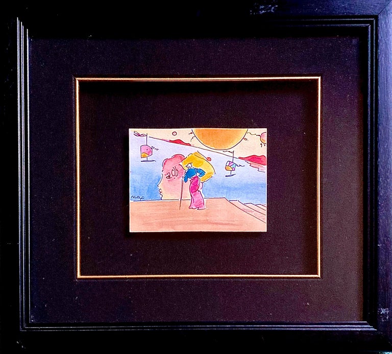 Peter Max - "Cosmic Runner w/unique Drawing" For Sale at 1stDibs