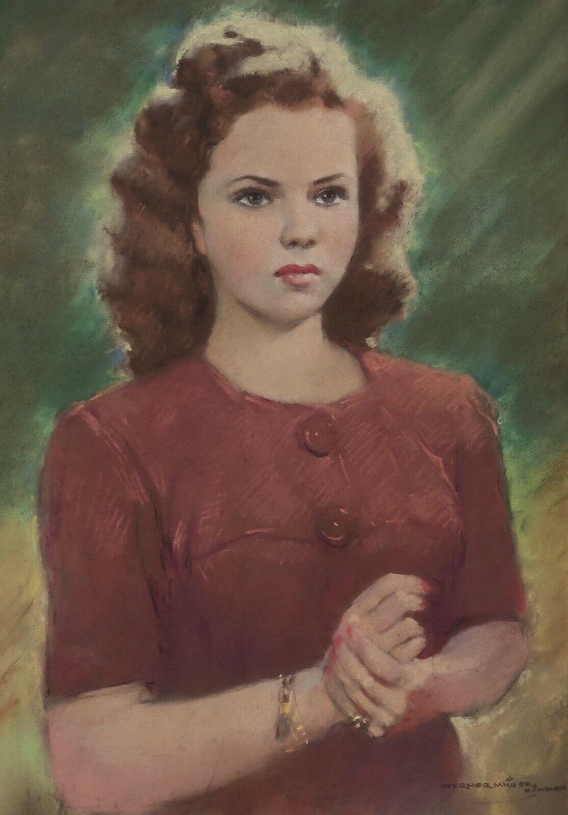 Unknown - Drawing Portrait Shirley Temple Hollywood Signed Werner ...