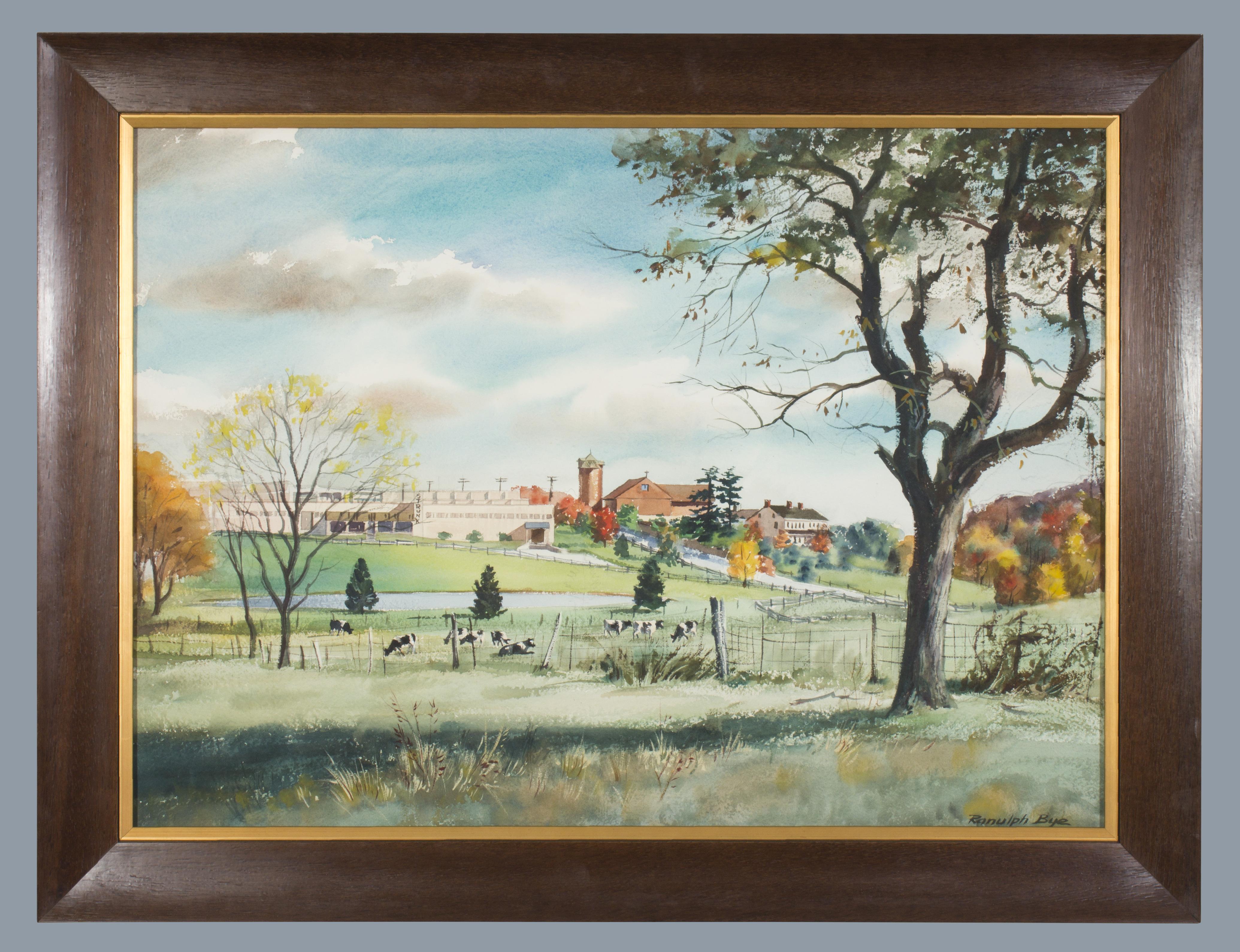 Ranulph Bye - Strunk Chainsaw Factory and Farm - Watercolor by Author ...