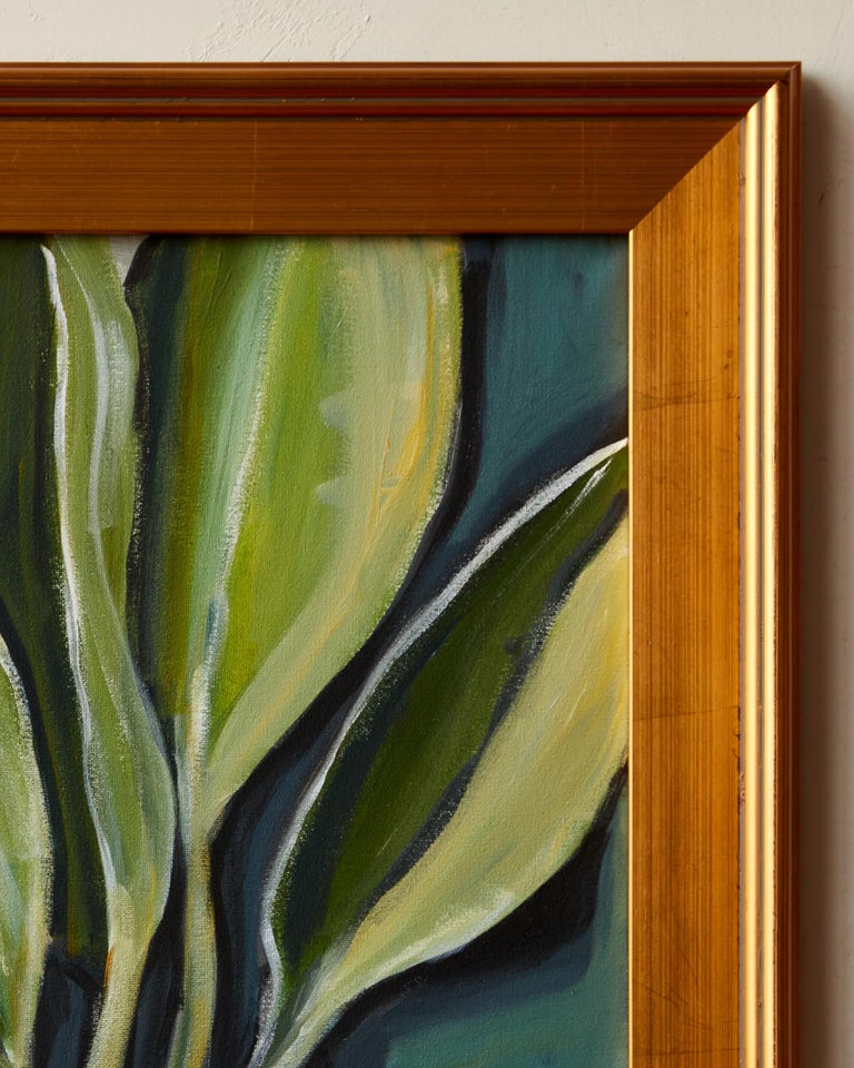 Stewart Ross - Cat with Leaves by Stewart Ross Acrylic Contemporary ...