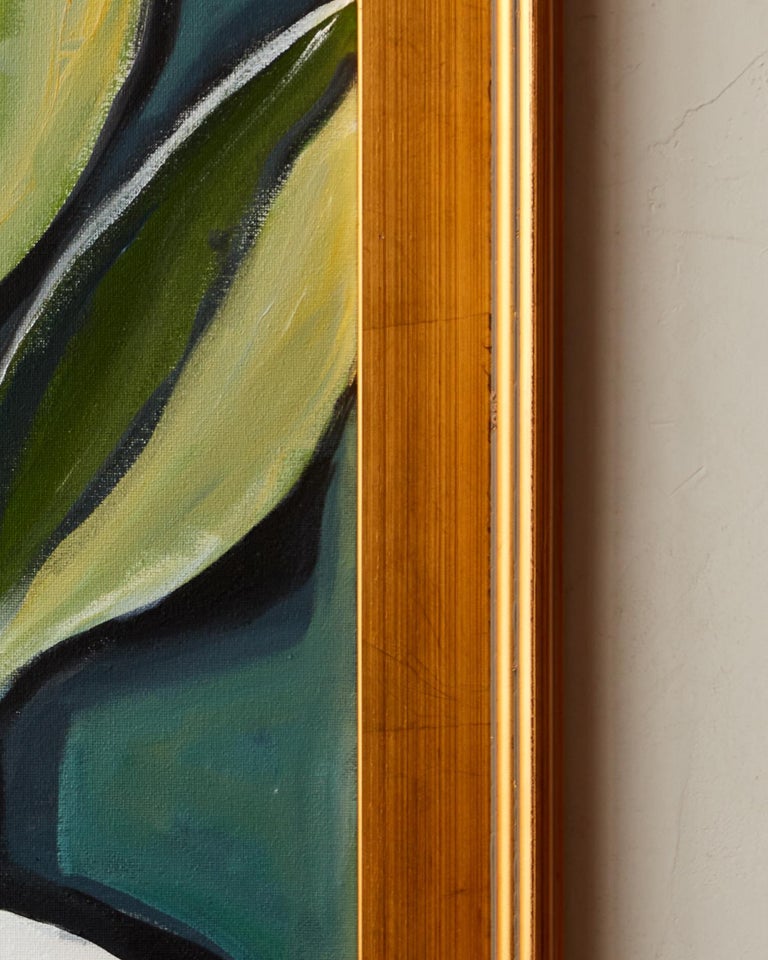 Stewart Ross - Cat with Leaves by Stewart Ross Acrylic Contemporary ...