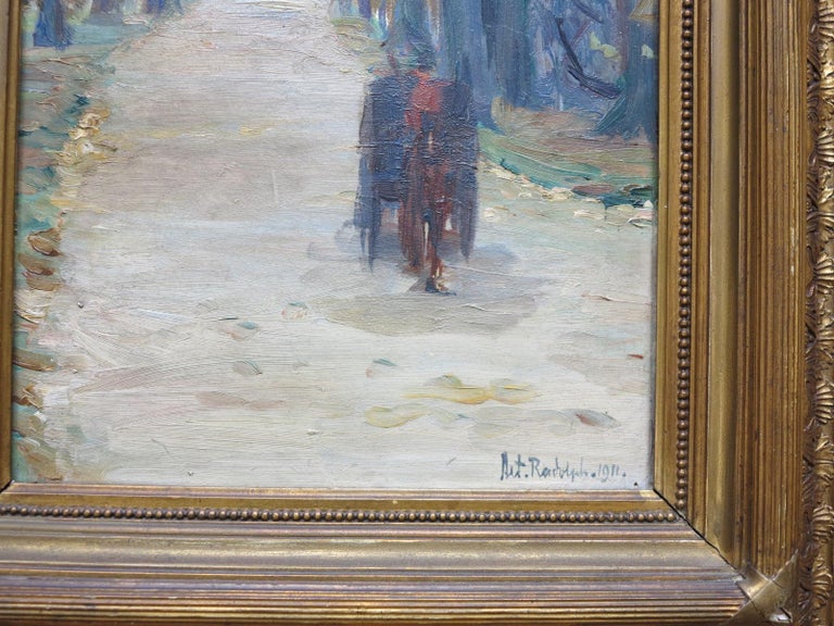 Arthur Rudolph - Carriage in a Park, Autumn Landscape at 1stDibs