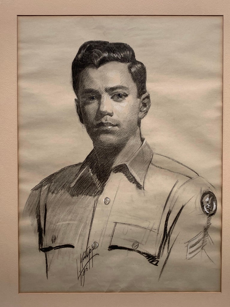 Louis Krupp - Portrait of a Young Handsome Man (Army GI) For Sale at ...
