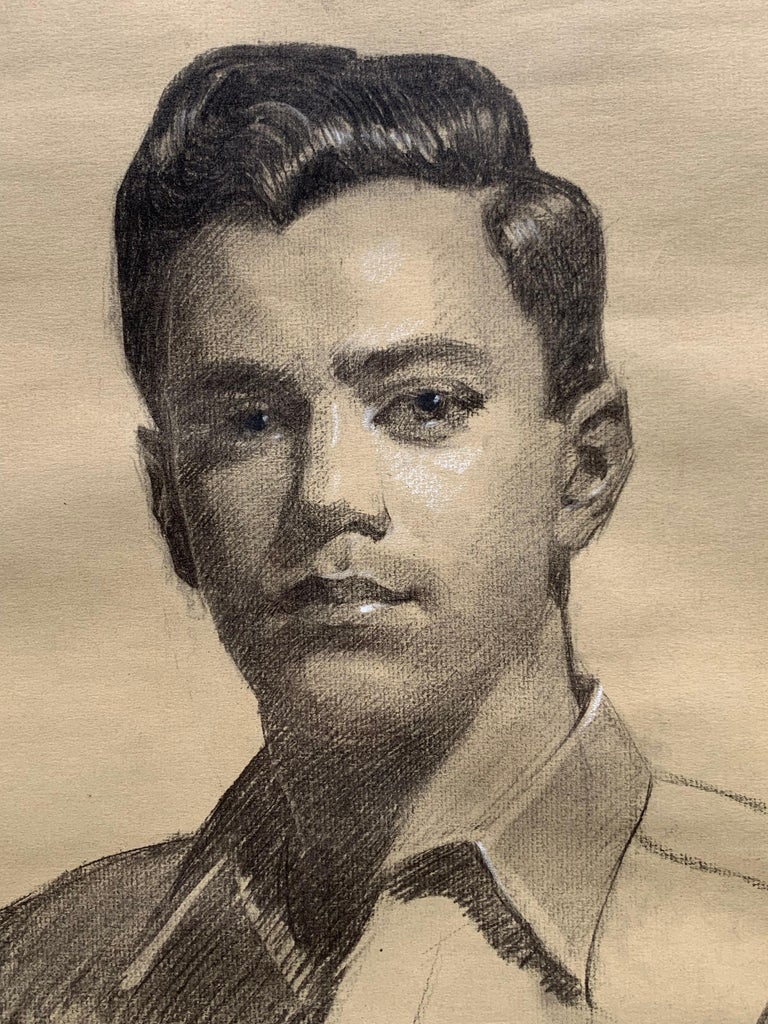 Louis Krupp - Portrait of a Young Handsome Man (Army PRIVATE SOLDIER ...