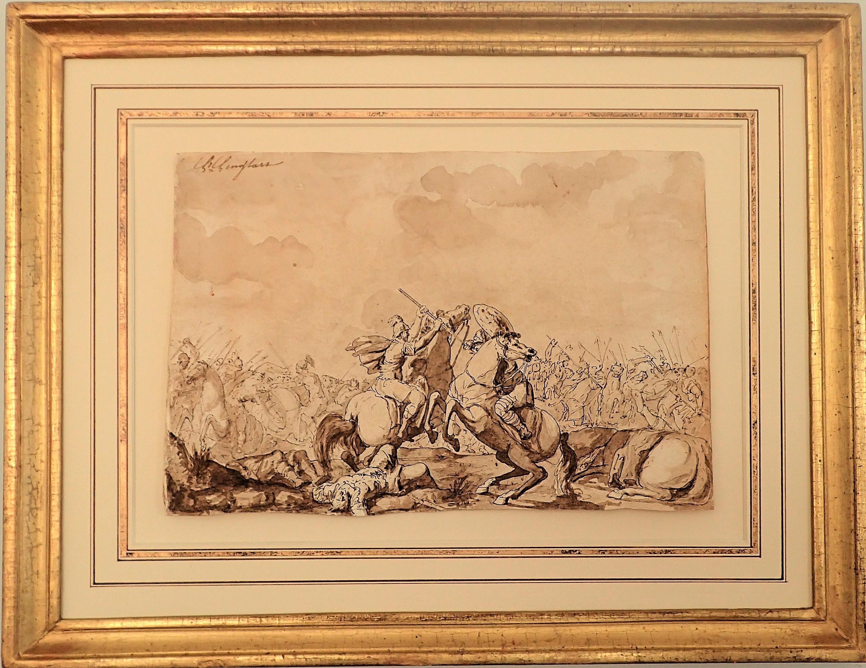 Unknown - 17th Century Italian School Ink Drawing Of A Battle For Sale ...